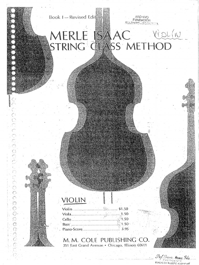 Merle Isaac Method of Violin Libro I | PDF