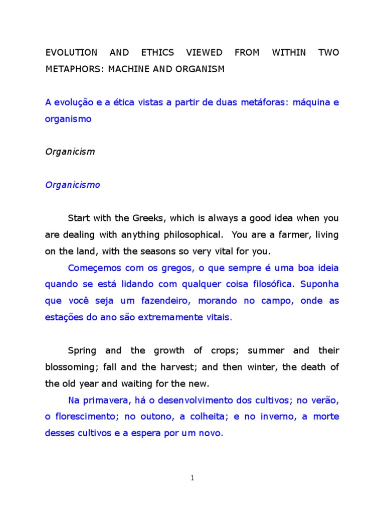 Michael Ruse - EVOLUTION AND ETHICS VIEWED FROM WITHIN TWO METAPHORS ...