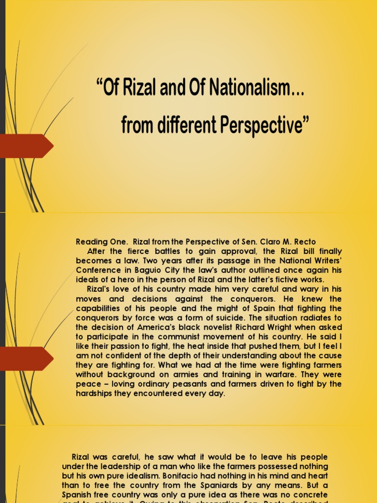 Of Rizal and of Nationalism | PDF | Philippines