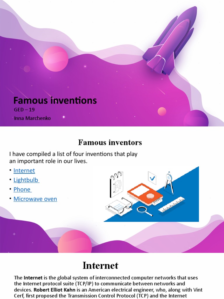 Famous Inventions: GED - 19 Inna Marchenko | PDF
