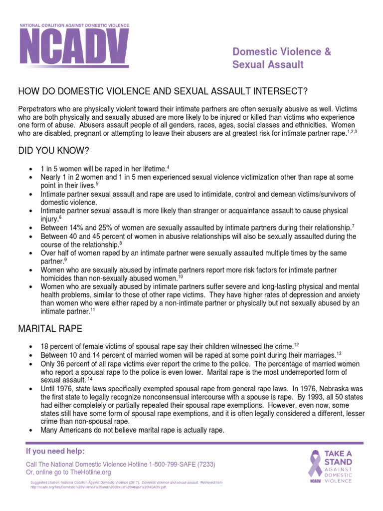 Domestic Violence and Sexual - Assault - DV | PDF | Rape | Domestic ...