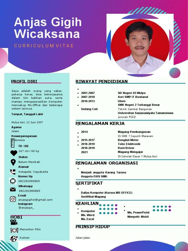 CV Anjas Gigih Wicaksana | PDF