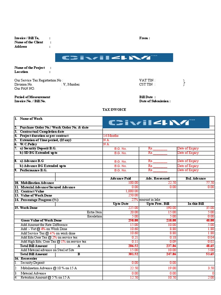 Tax Invoice Sample | PDF | Government | Payments