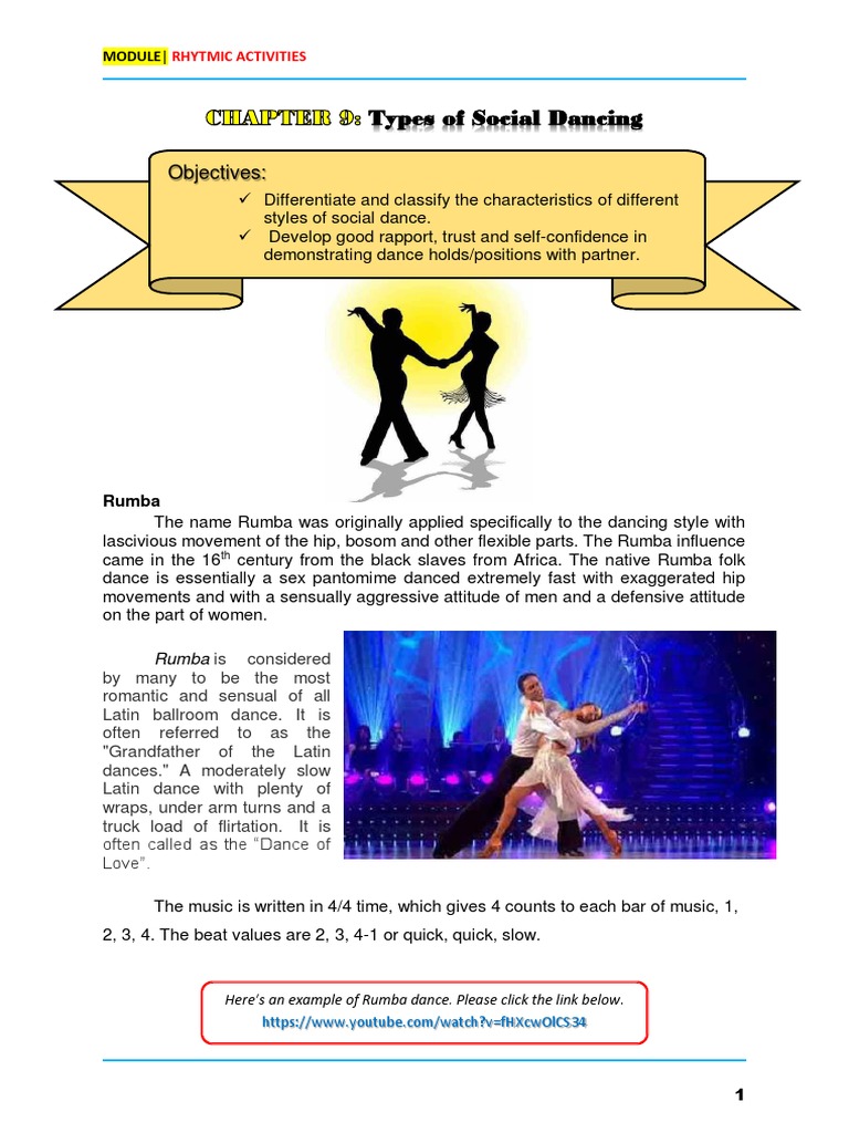Social Dance Styles Guide | PDF | Ballroom Dance | Dances