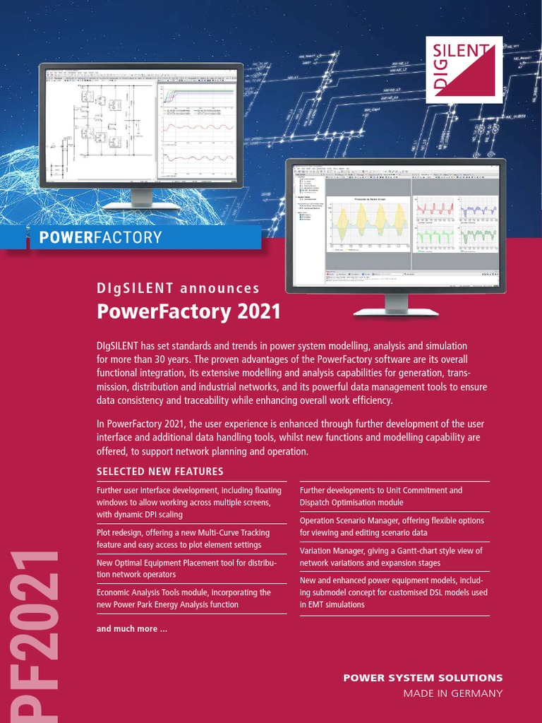 Powerfactory 2021: Digsilent Announces | PDF | Simulation | Electrical Grid
