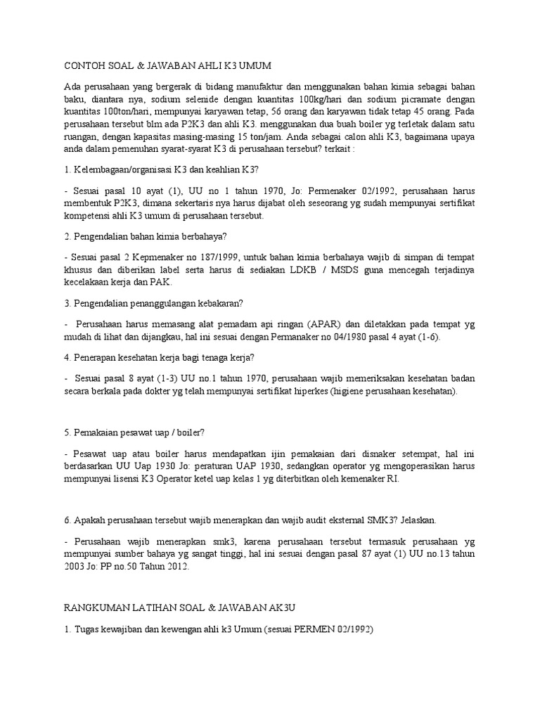 Ak3 Umum Soall | PDF