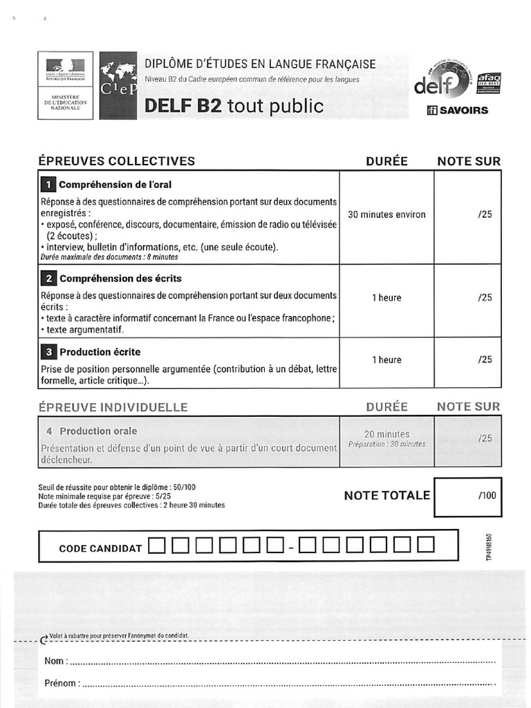 Delf B2 TP | PDF