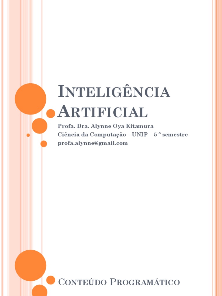 Introdução à Inteligência Artificial: Conceitos, Áreas, Abordagens e ...