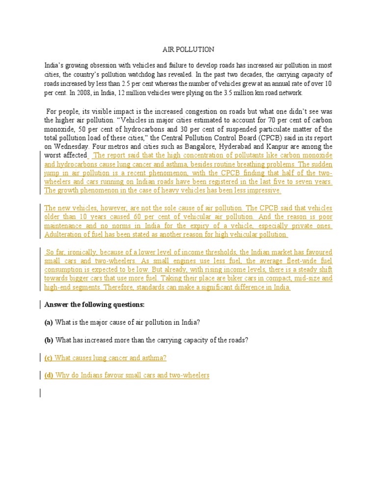 Air Pollution | PDF | Air Pollution | Transport