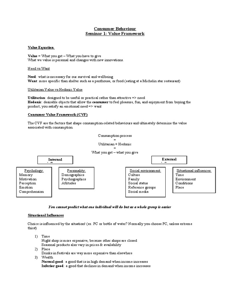 Consumer Behaviour Notes | PDF | Consumer Behaviour | Motivation