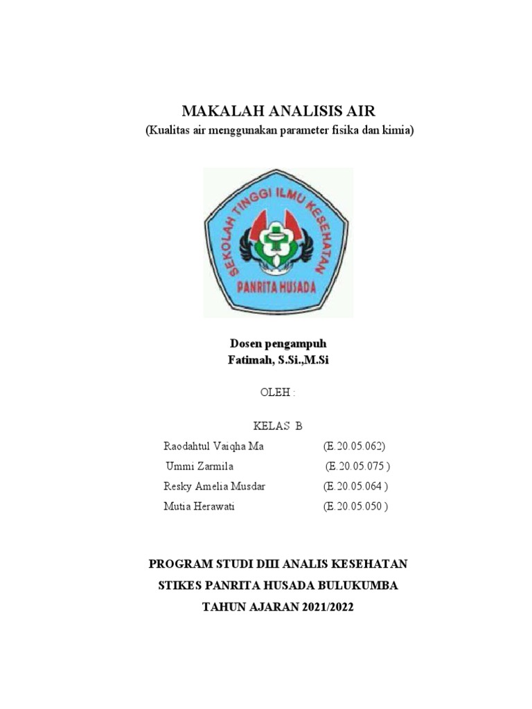 Makalah Analisis Air | PDF