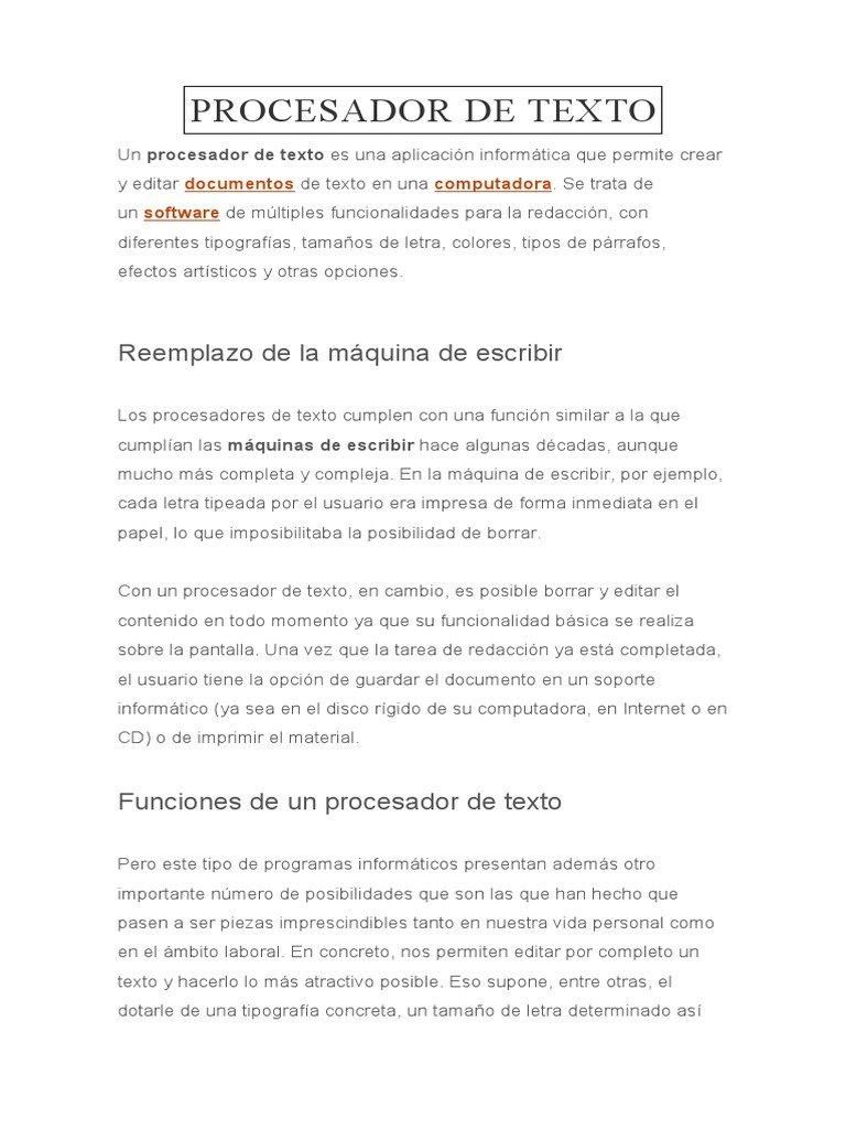 3ero Basico Procesador de Texto | PDF | Procesador de textos | Máquina de escribir