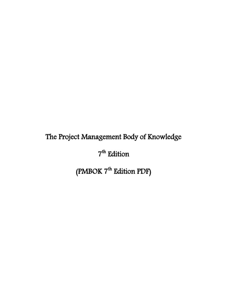 PMBOK 7th Edition Release Information | PDF | Art