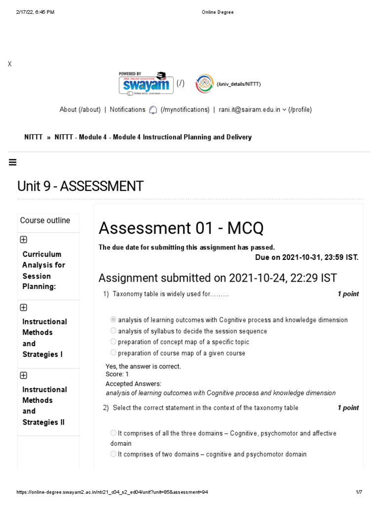 Module 4 Quiz 1 | PDF | Educational Assessment | Multiple Choice