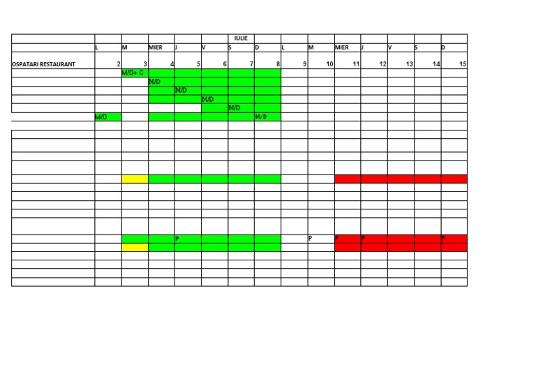 Grafic de Lucru Ospatari Iunie | PDF