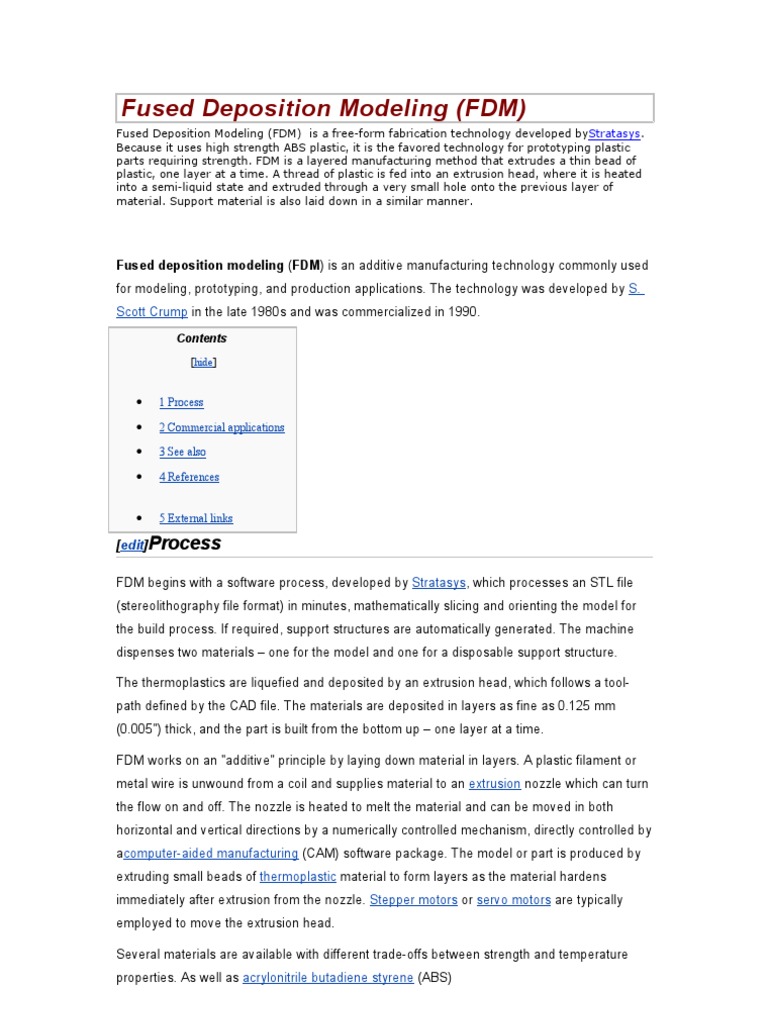 Fused Deposition Modeling | PDF | Amorphous Solid | Plastic