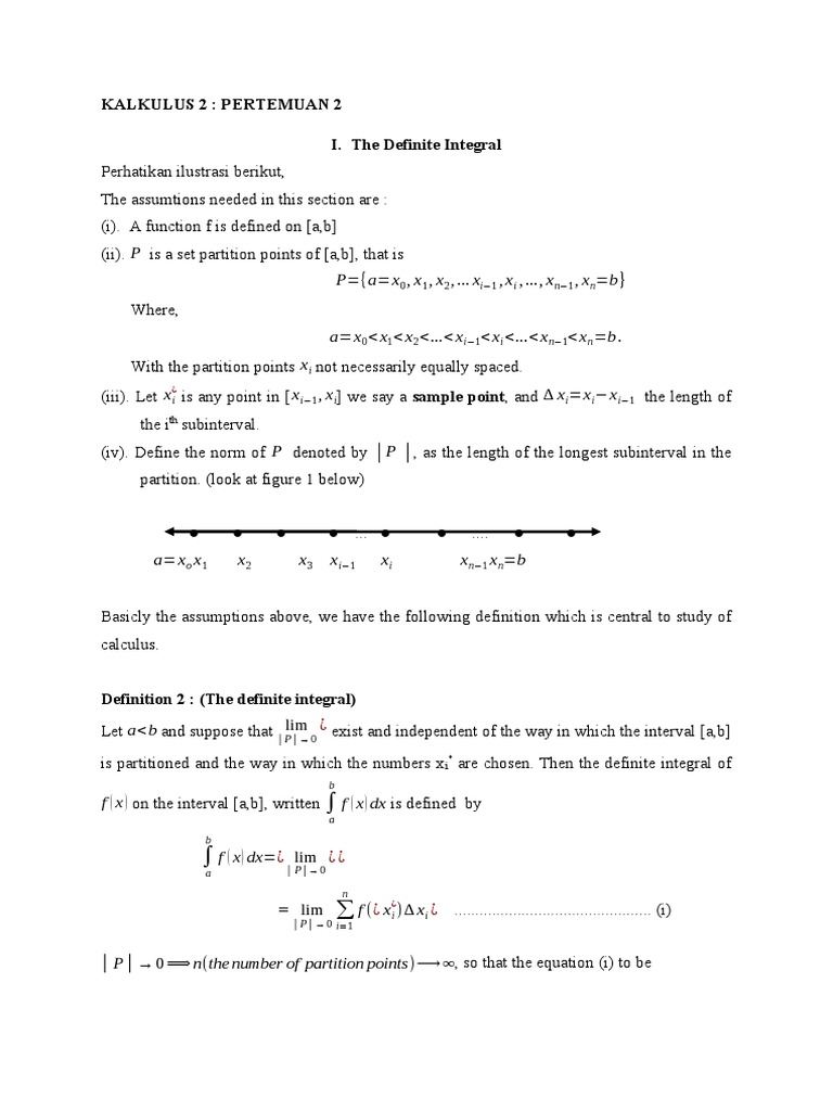 Pertemuan 2 Kalkulus 2 | PDF | Integral | Calculus