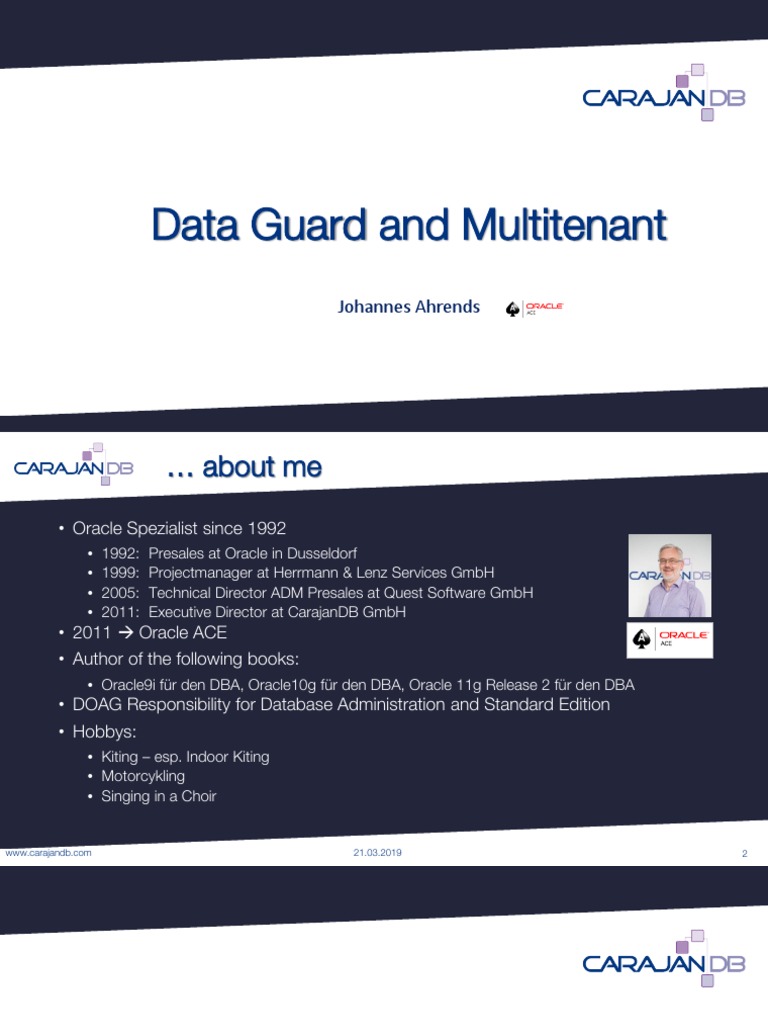 P13 Data Guard and Multitenant | PDF | Databases | Protein Data Bank