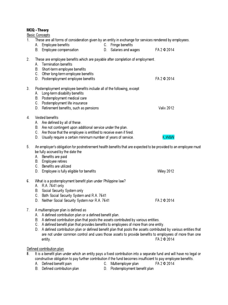 Handouts PDF | PDF | Defined Benefit Pension Plan | Pension