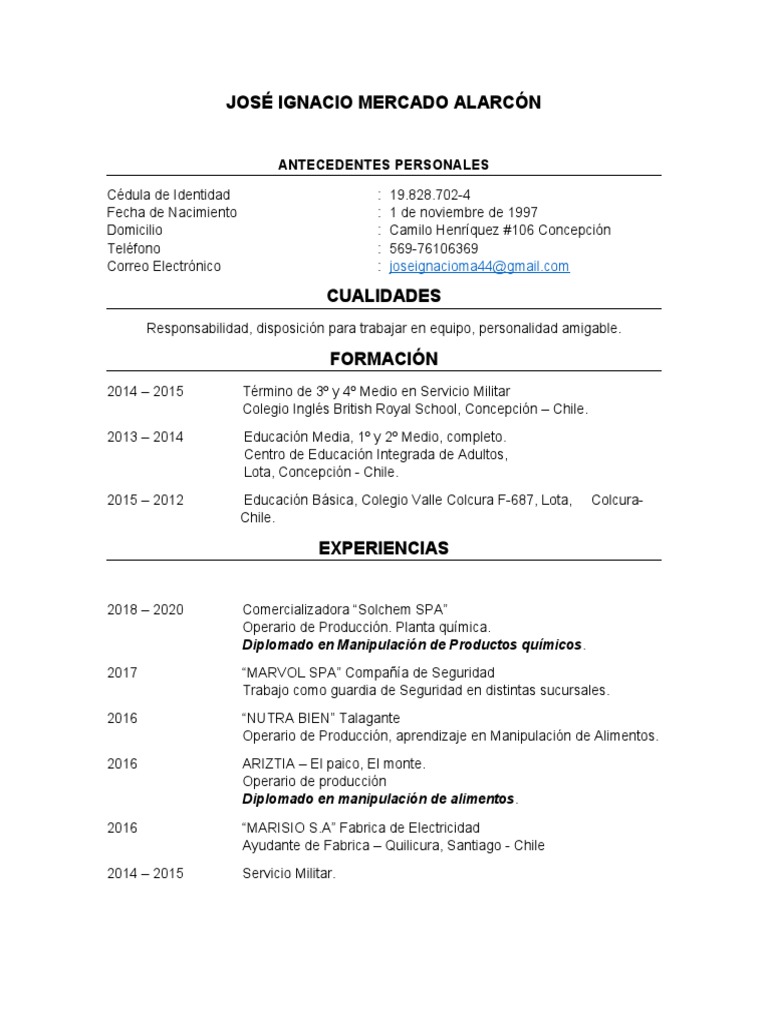 CV Ignacio M. Alarcon | PDF