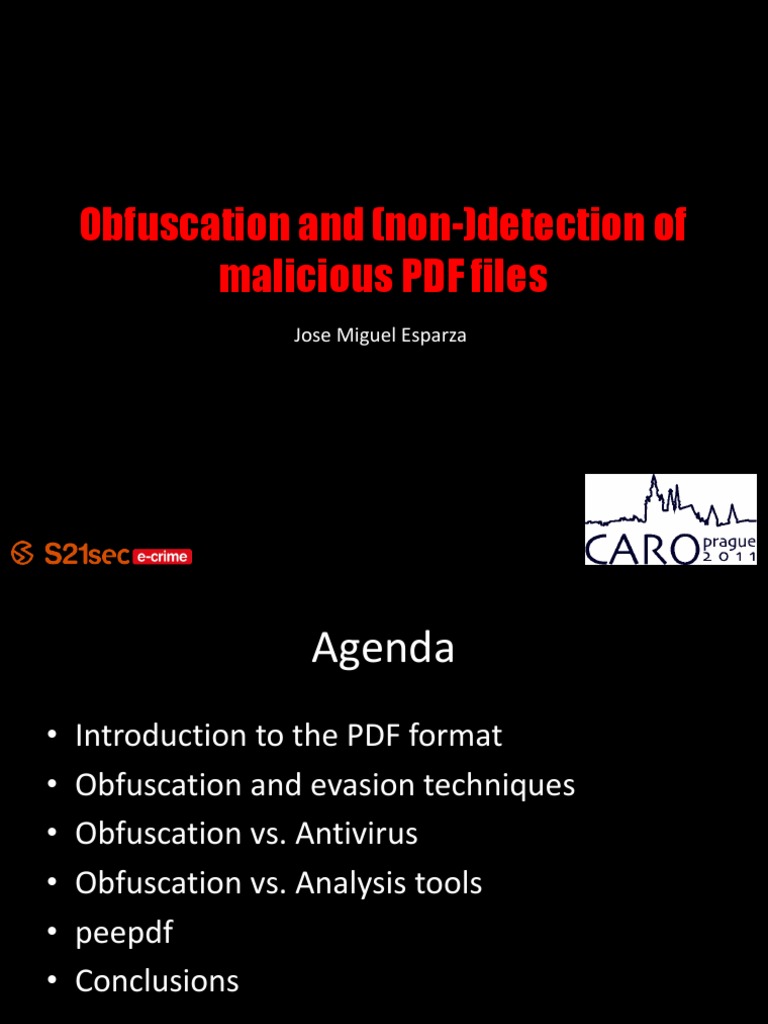Obfuscation Detection PDF Files Peepdf Caro2011 | PDF | Information Age ... Obfuscation Detection PDF Files Peepdf Caro2011 | PDF | Information Age ...