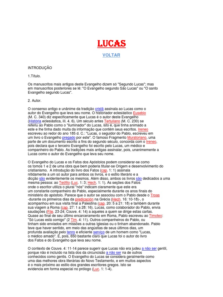 42 Lucas | PDF | Evangelho de Lucas | Elias