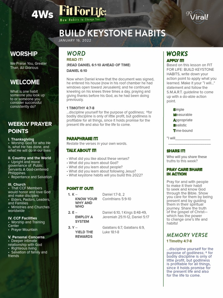Building Keystone Habits in Faith | PDF | Jesus | Prayer