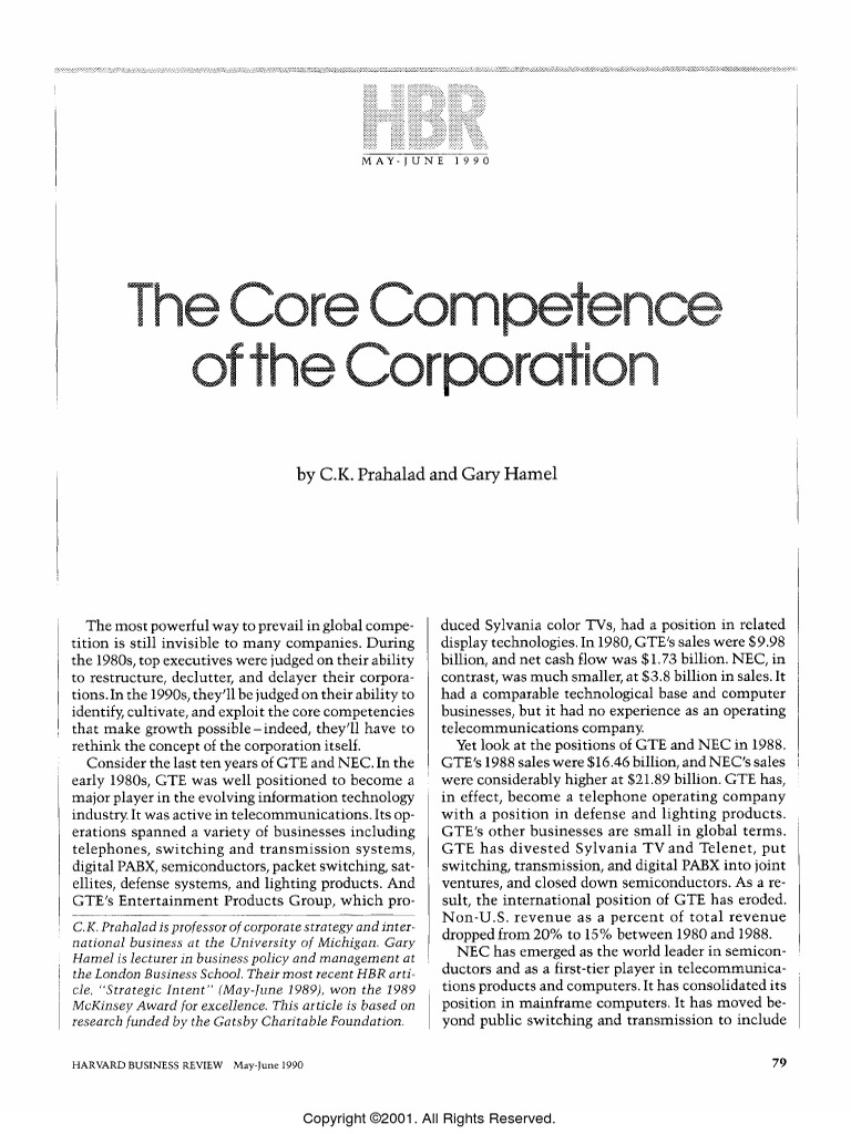R5.the Core Competence | PDF | Law
