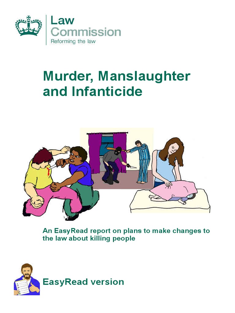 Murder Manslaughter and Infanticide Report Easyread | PDF | Manslaughter | Murder