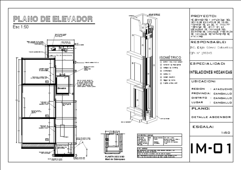 Especificaciones Elevador | PDF