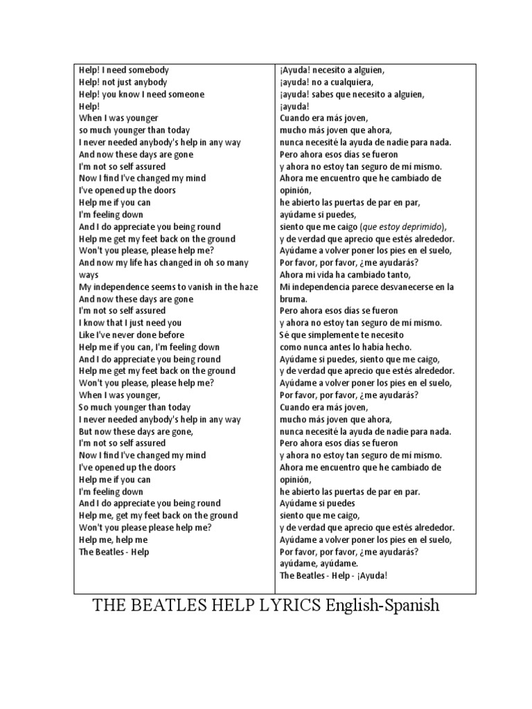 Help The Beatles | PDF | Música grabada