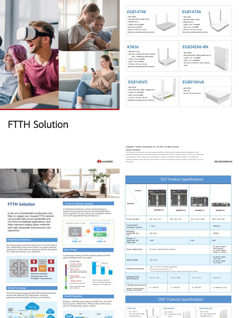FTTH Solution: EG8147X6 EG8147X6 | PDF | Power Supply | Physical Layer ...