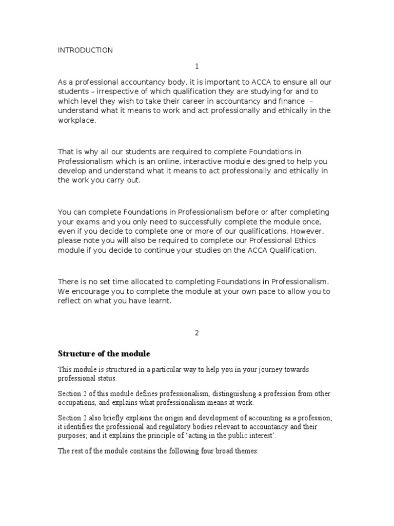 Structure of The Module | Download Free PDF | Profession | Accounting