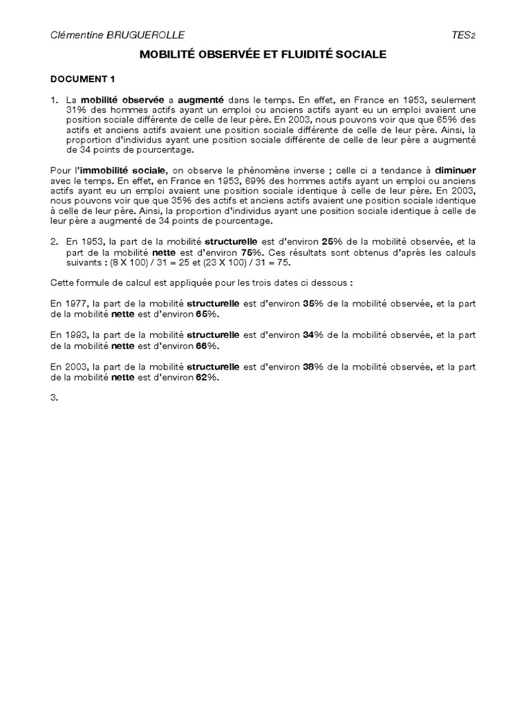 Mobilite Observee | PDF | Pourcentage