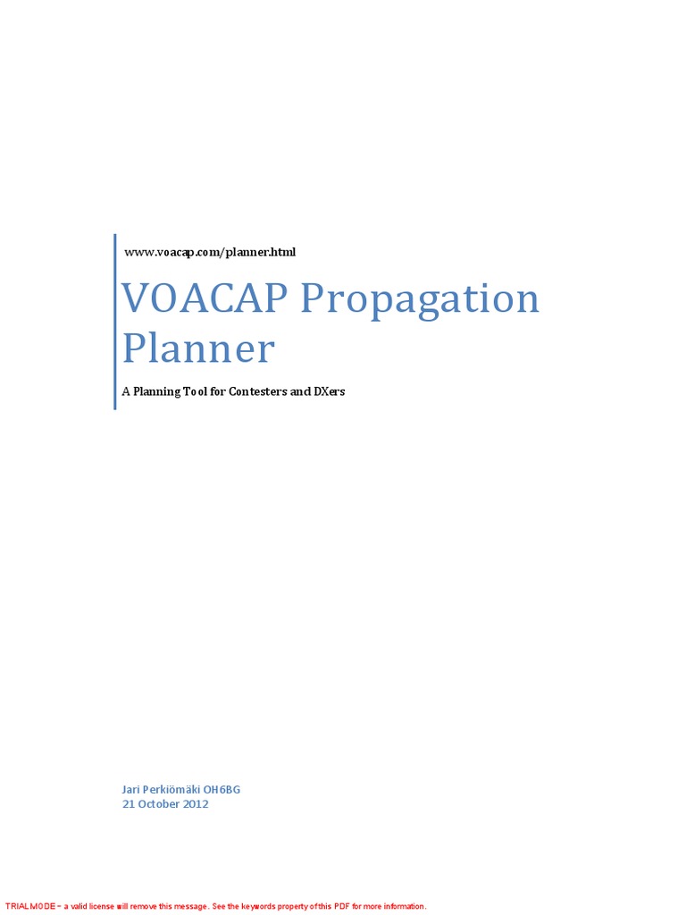 VOACAP Propagation Planning Guide | PDF | Microsoft Excel | Signal To ...
