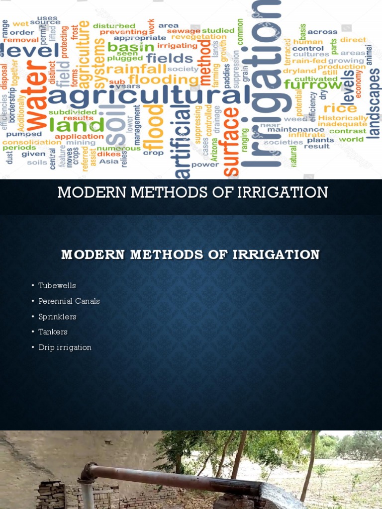 Modern Methods of Irrigation - Tubewell & Perennial Canal | PDF ...