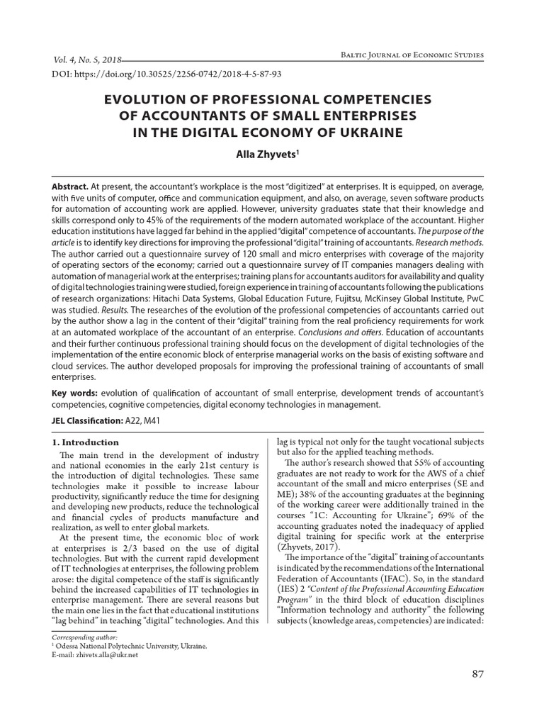 Evolution of Professional Competencies | PDF | Automation | Accounting