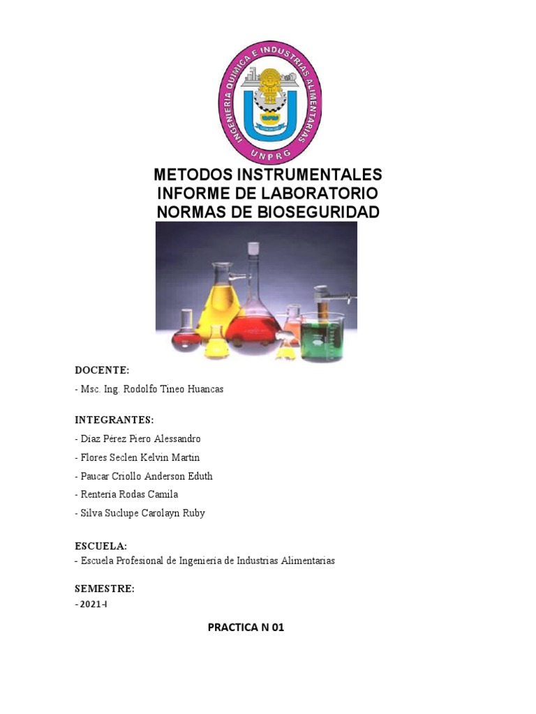 Informe N°1 - Metodos Instrumentales | PDF | Química