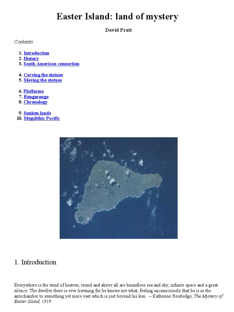 Easter Island: Mysteries of the Moai | PDF | Polynesia | Nature