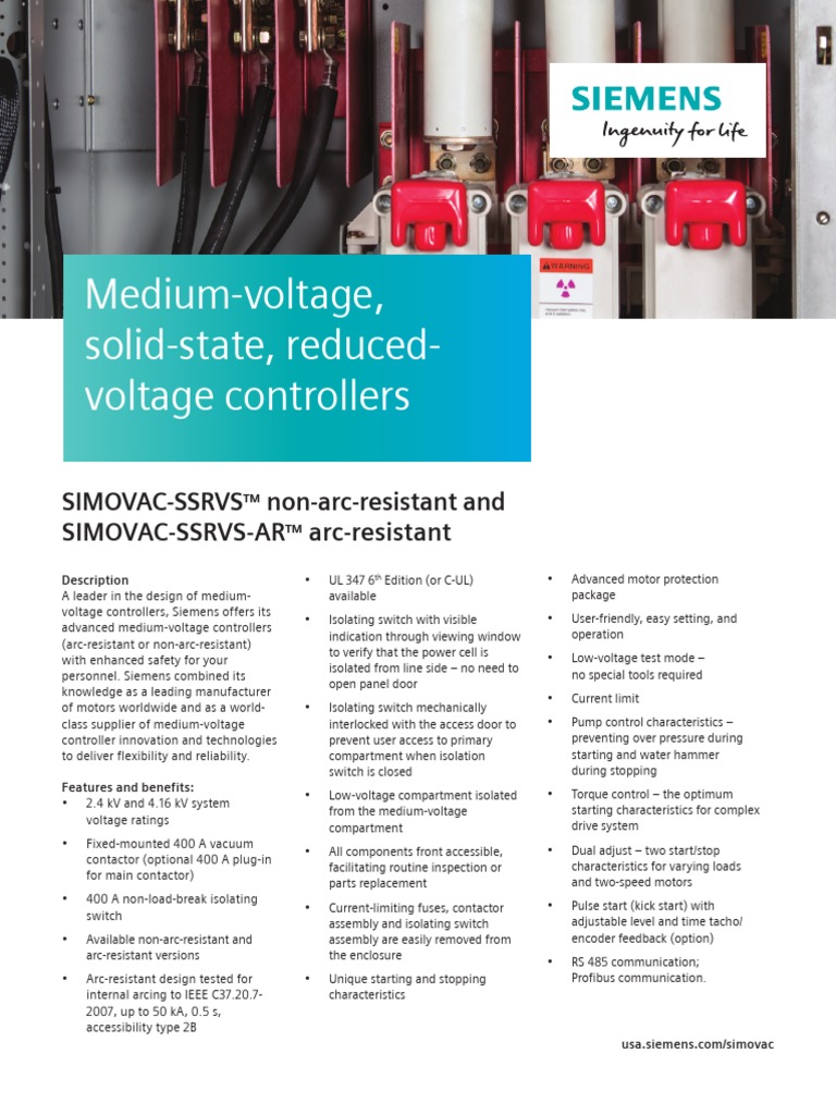 Medium-Voltage, Solid-State, Reduced-Voltage Controllers | PDF | Fuse ...