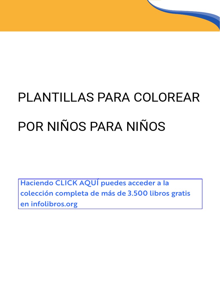 7 Plantillas para Colorear - Por Niños para Niños, Varios Artistas | PDF