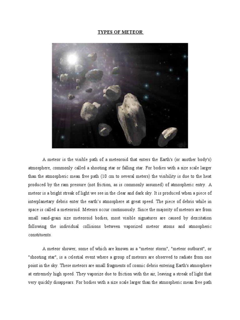 Meteor Shower | Download Free PDF | Meteoroid | Bodies Of The Solar System