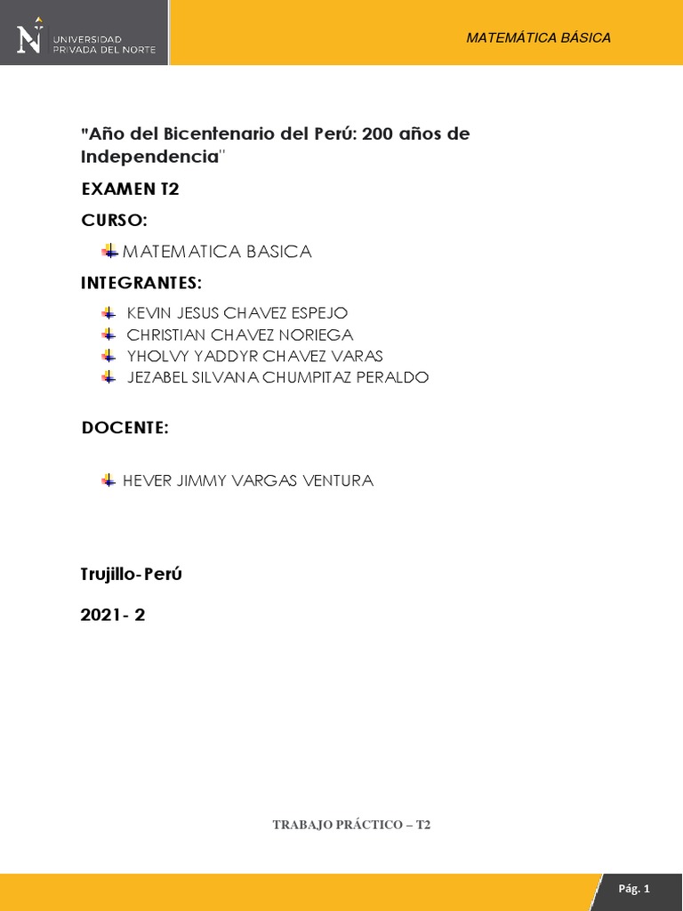 t2 Matematica Basica Chavez Espejo Kevin Jesus | PDF | Ordenador portátil