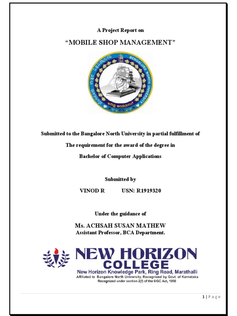"Mobile Shop Management": A Project Report On | PDF | My Sql | Software ...
