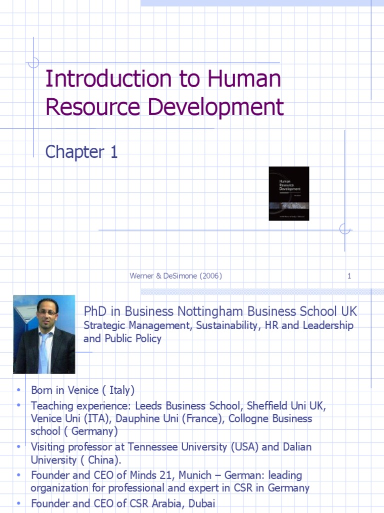 Introduction To Human Resource Development | PDF | Human Resource ...