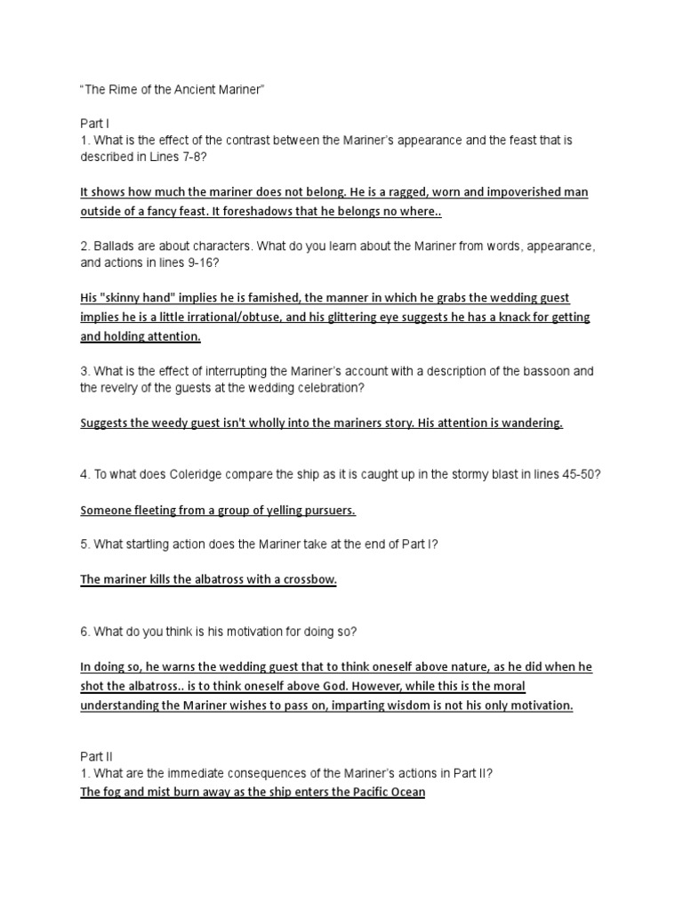 The Rime of The Ancient Mariner | PDF