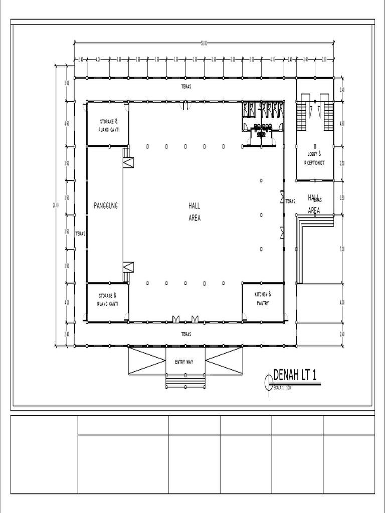 Denah LT 1: Panggung Hall Area Hall Area | PDF