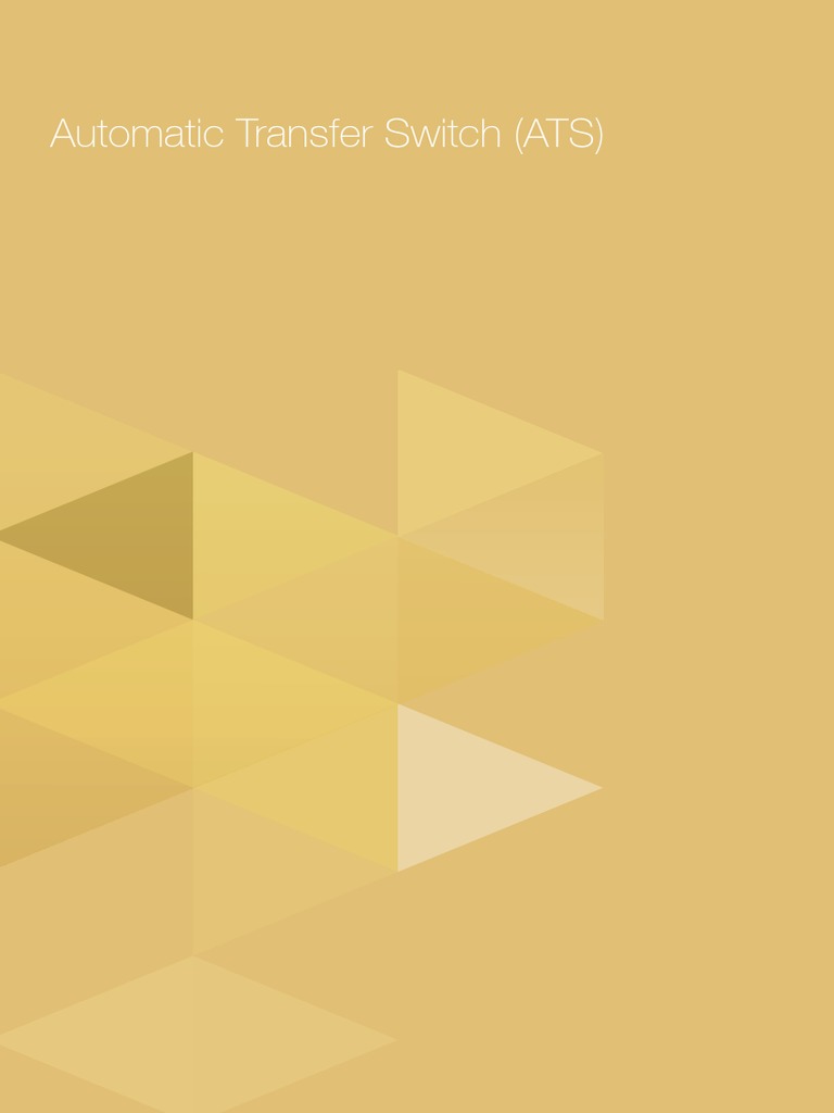 Automatic Transfer Switch (ATS) | Download Free PDF | Alternating Current | Switch