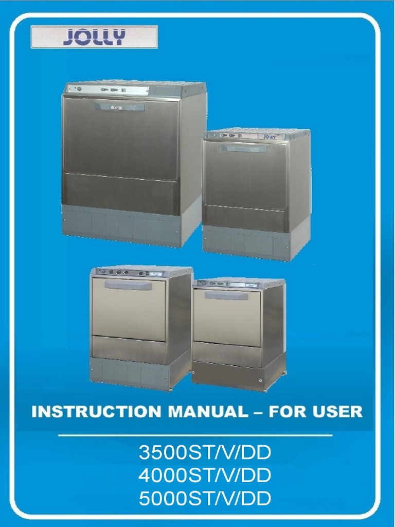 Industrial Dishwasher User Manual | PDF | Dishwasher | Water