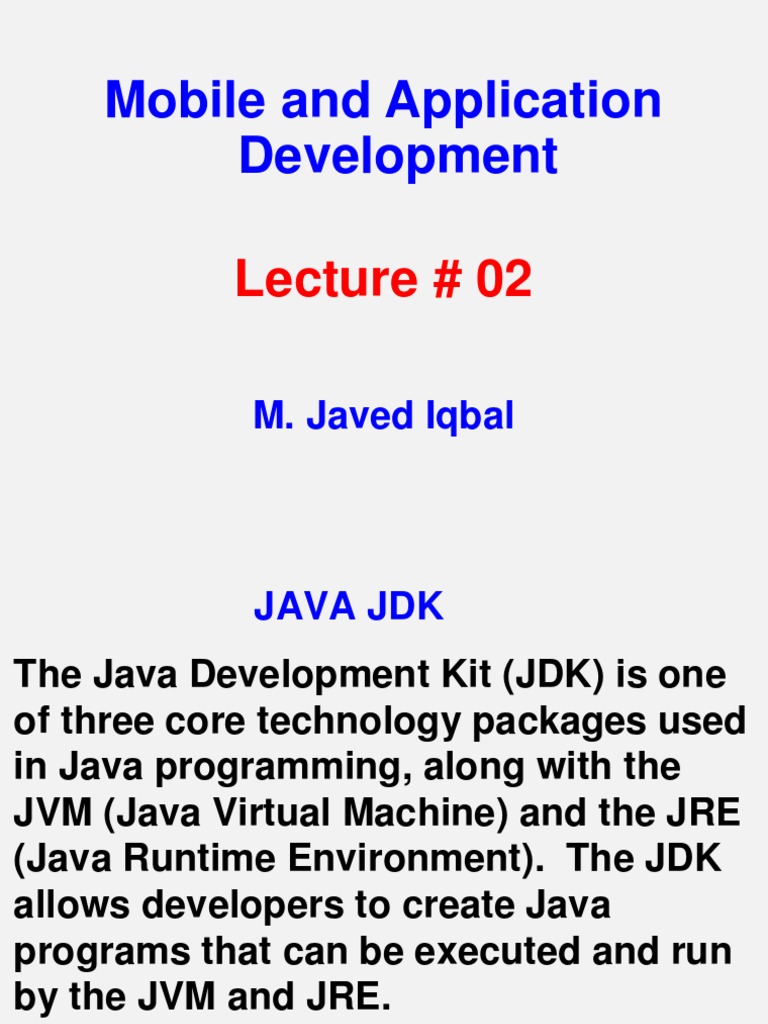 Android Development Slides Lec 02 GCUF | PDF